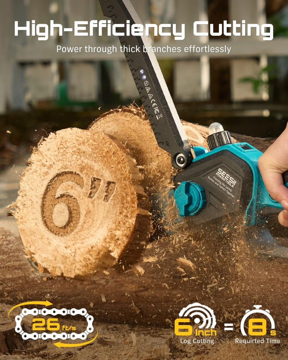 Seesii 2-In-1 Cordless Pole Saw | Mini Chainsaw Combo — SeeSii