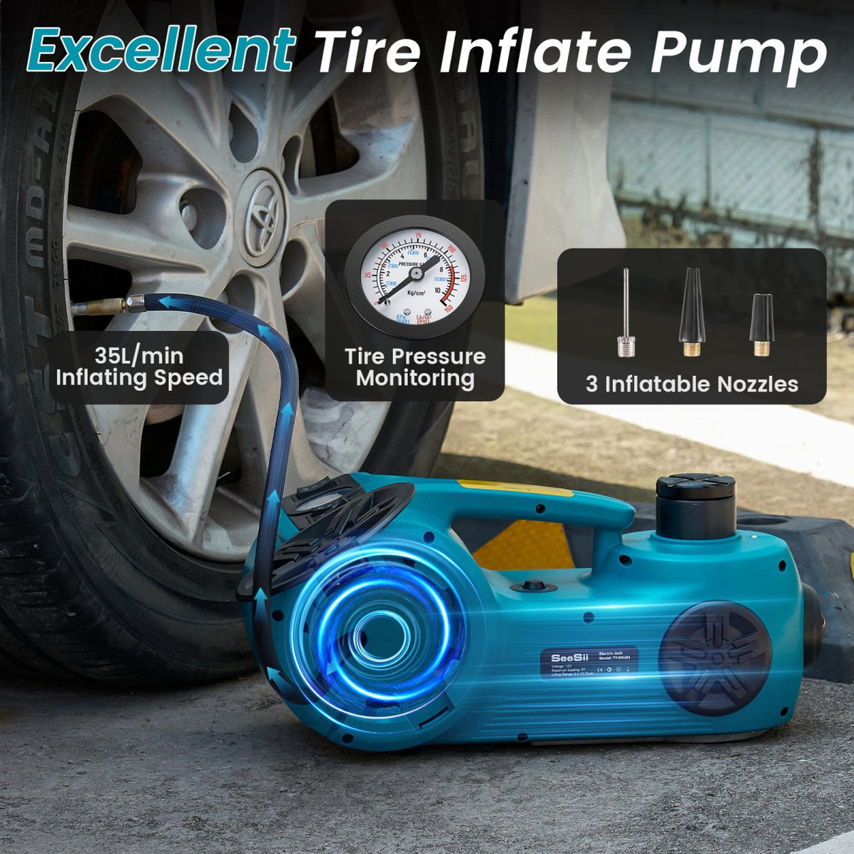 Electric Car Jack丨Portable Car Jack丨Car Jack Kit — SeeSii