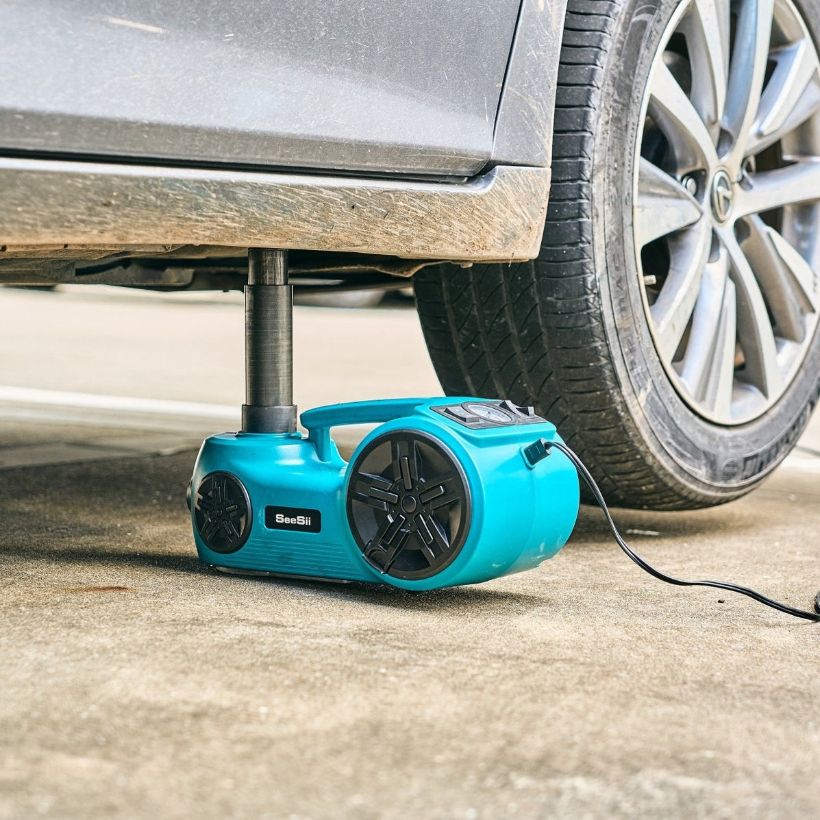 Seesii Electric Car Jack, 5 Ton Car Jack kit, 12V Hydraulic Jack with ...