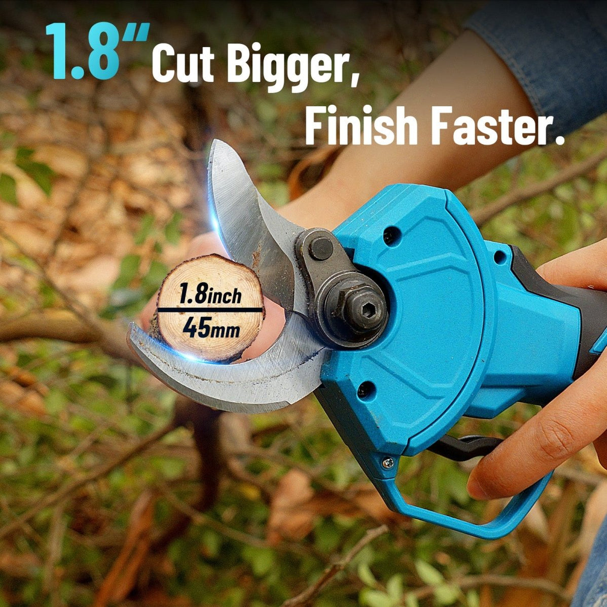 Electric Pruning Shears for Gardening, 1.8" Cordless Power Pruner with ...