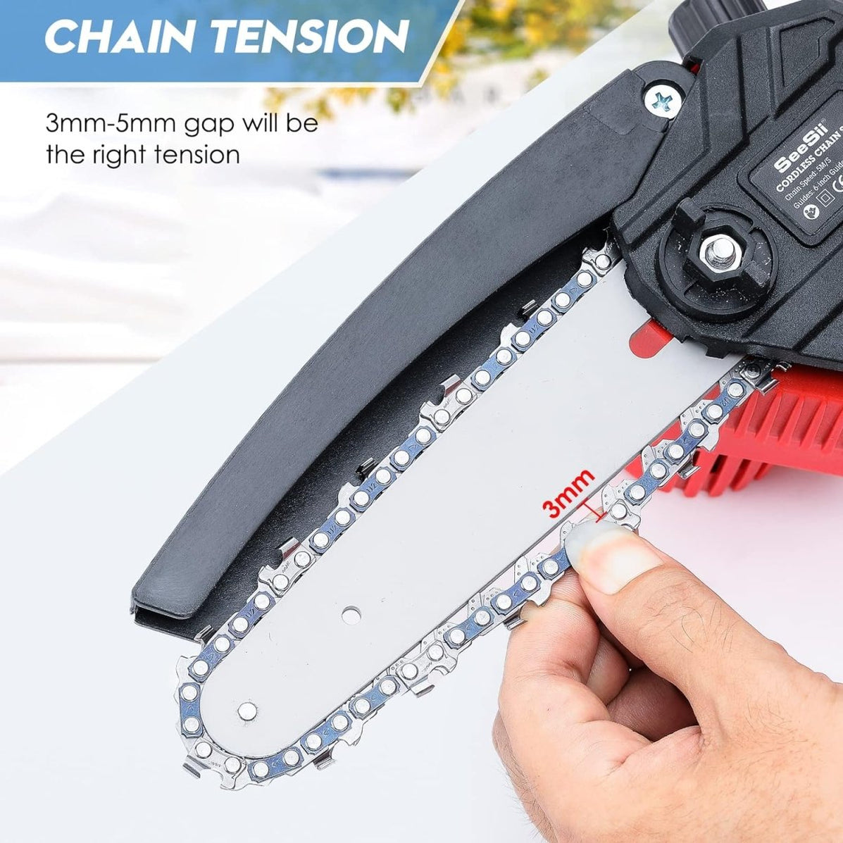 Seesii Mini Chainsaw Chain Replacement — SeeSii