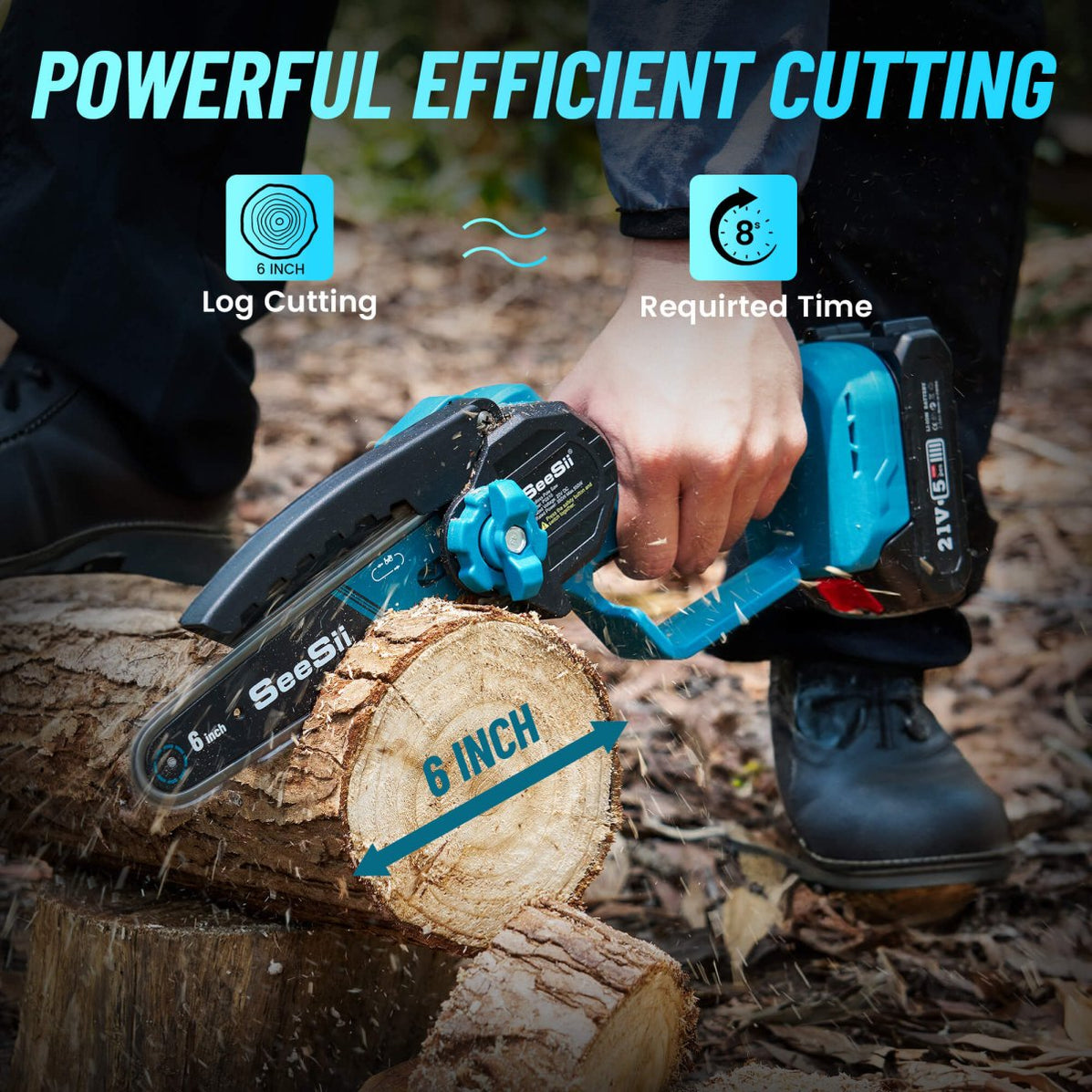 Seesii 2-In-1 Cordless Pole Saw | Mini Chainsaw Combo — SeeSii