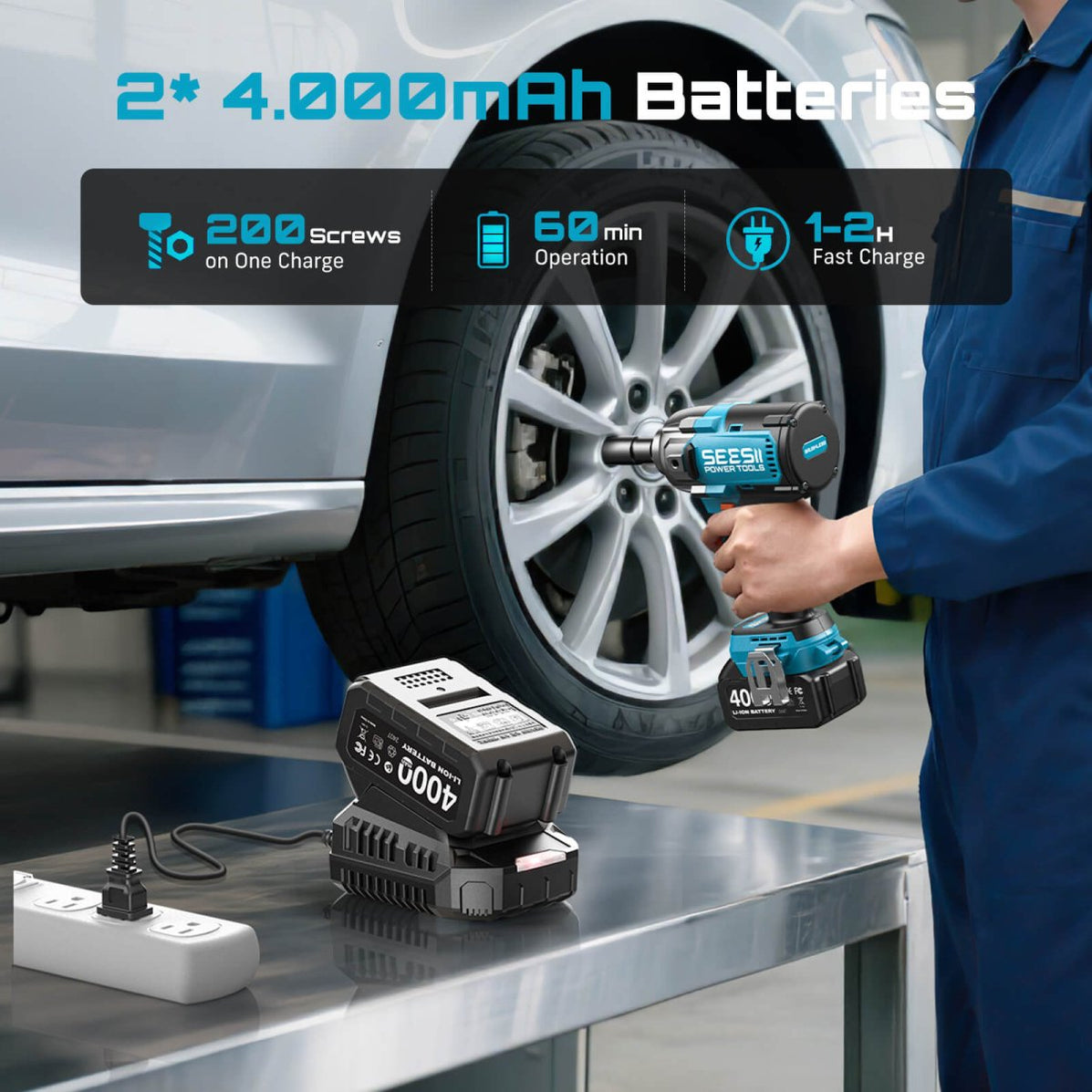 SEESII WH16 Ultra Pro | 1/2" Cordless Impact Wrench 1600 Nm — SeeSii