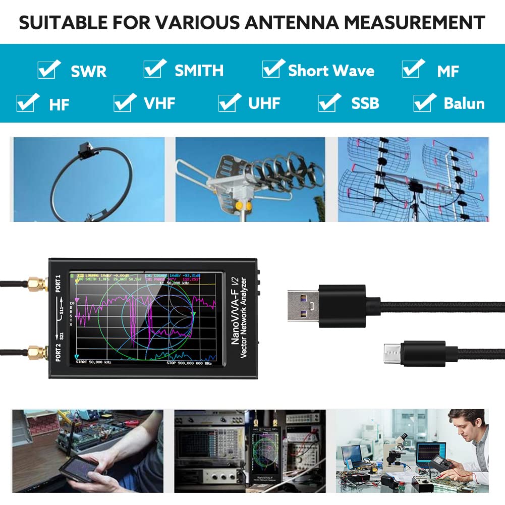 SeeSii NanoVNA-F V2 4.3" Vector Network Analyzer 50kHz–3GHz