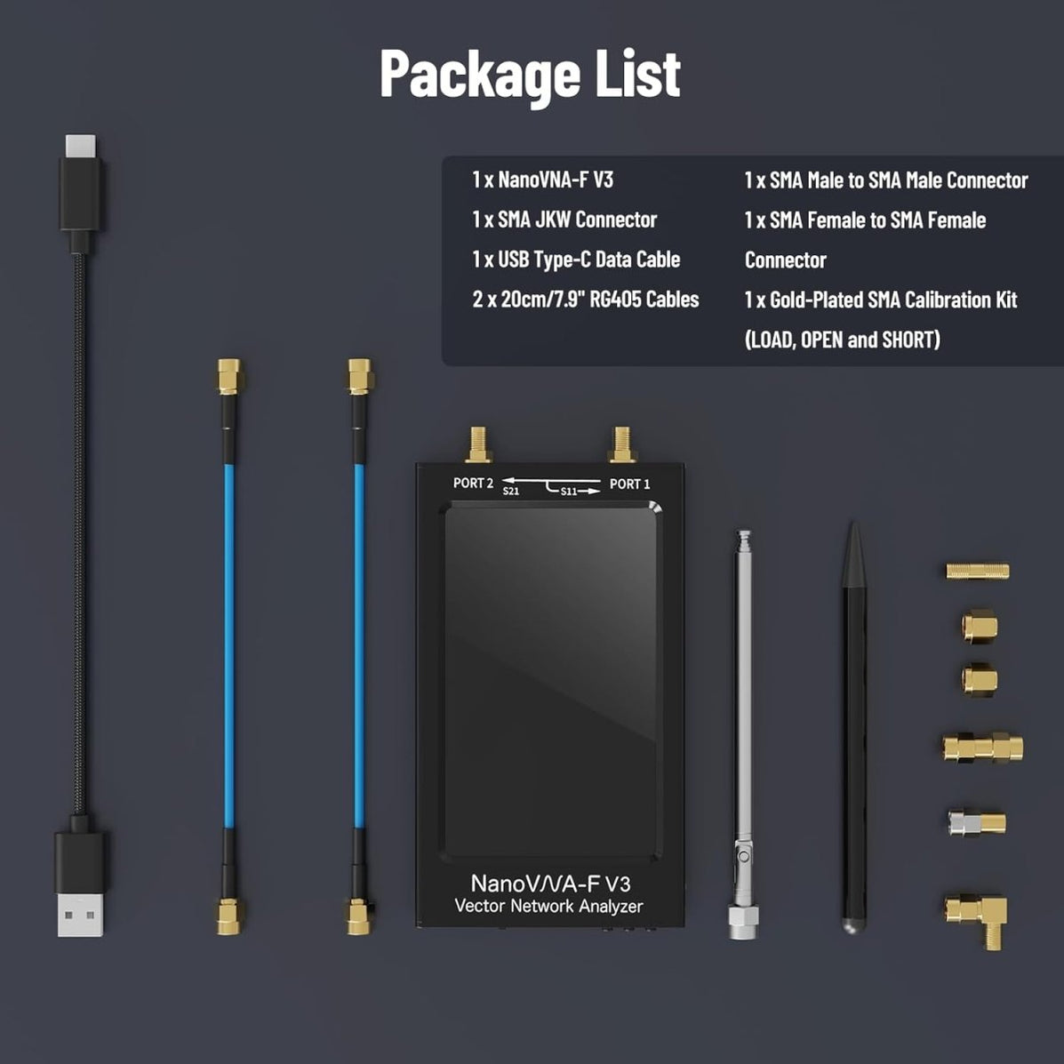 SeeSii NanoVNA V3 & NanoVNA-F V2 Vector Analyzers