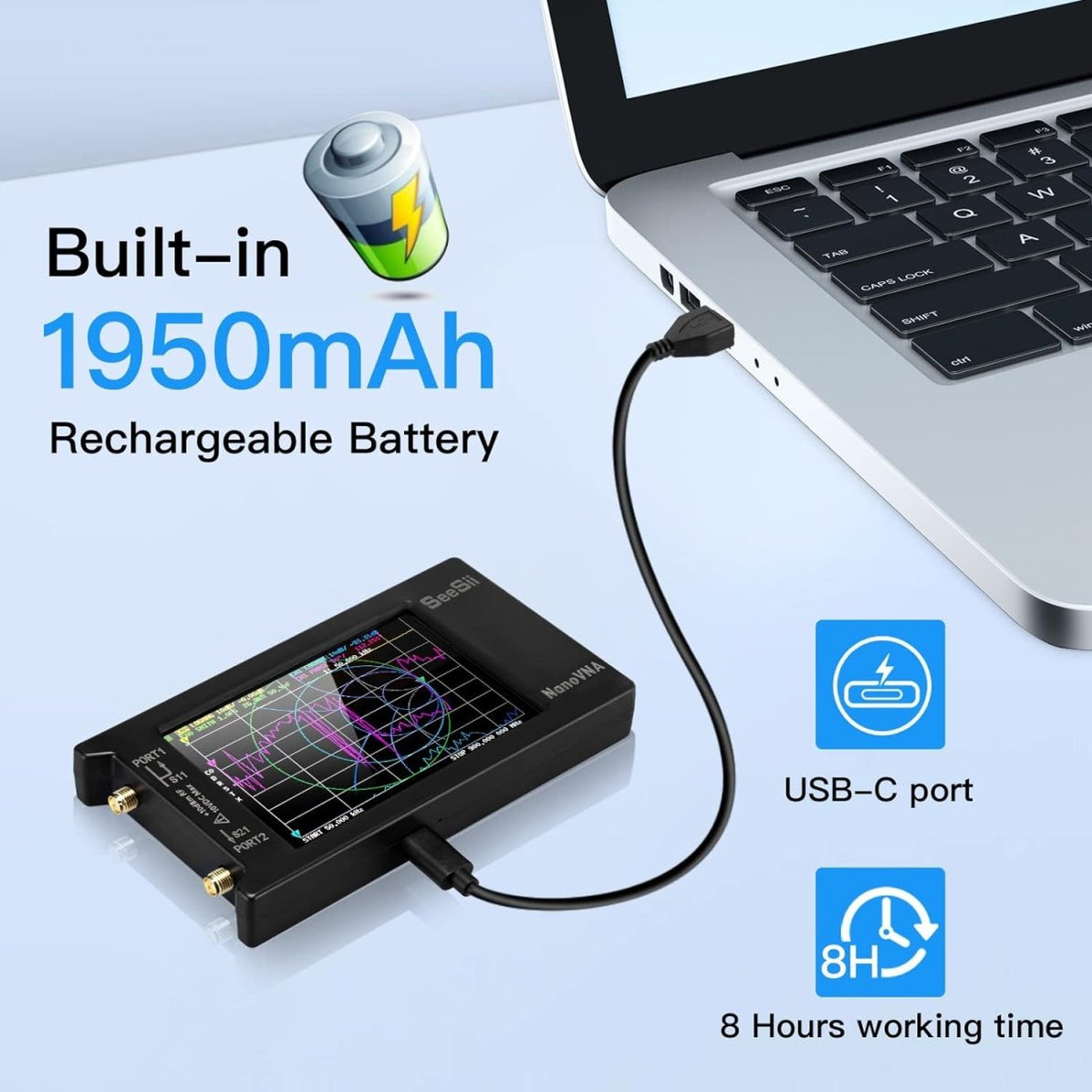 SeeSii NanoVNA-H4 Vector Network Analyzer 10kHz–1.5GHz