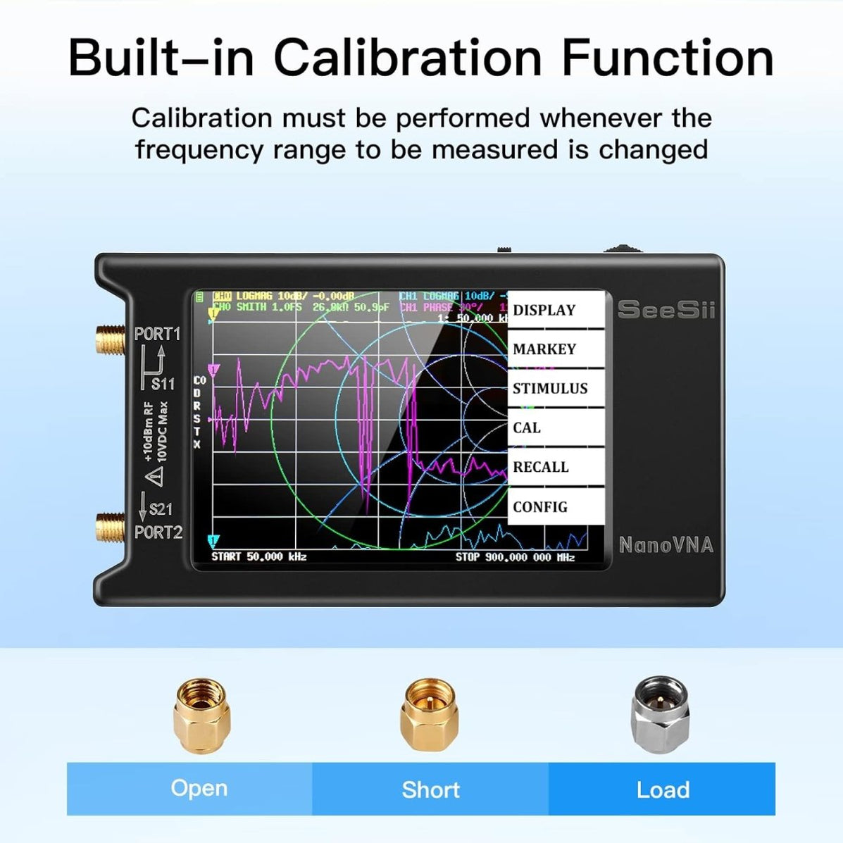 SeeSii NanoVNA-H4 Vector Network Analyzer 10kHz–1.5GHz