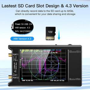 SeeSii NanoVNA-H4 Vector Network Analyzer 10kHz–1.5GHz