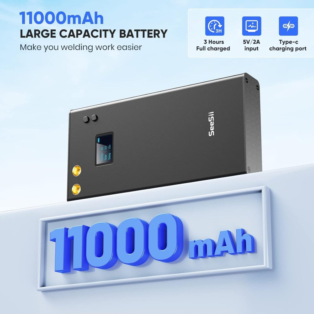 SEESII Battery Spot Welder 11000mAh with LCD Display — SeeSii