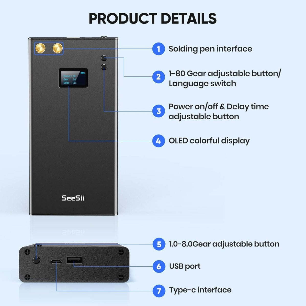 SEESII Battery Spot Welder 11000mAh with LCD Display — SeeSii