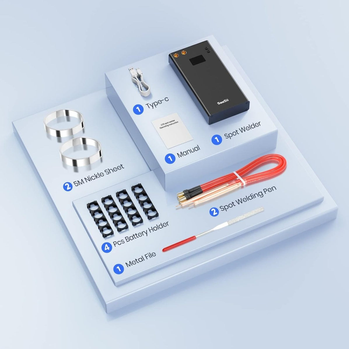 SEESII Battery Spot Welder 11000mAh with LCD Display — SeeSii