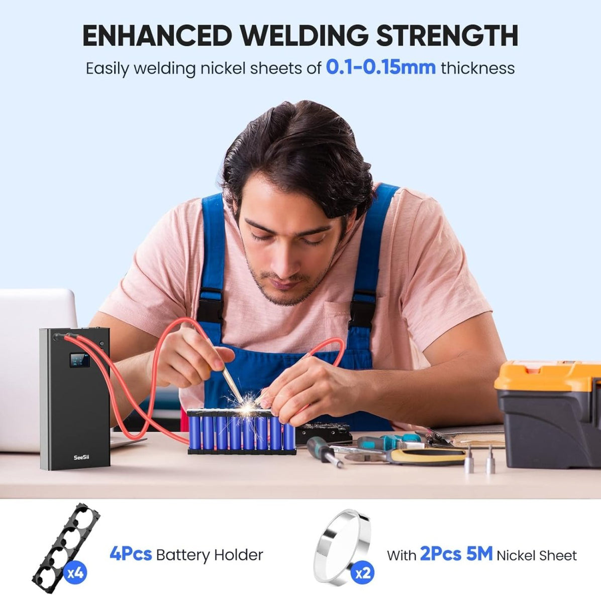 SEESII Battery Spot Welder 11000mAh with LCD Display — SeeSii